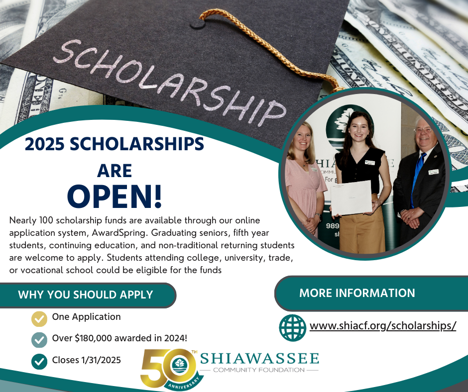 Scholarship Applications for 2025 Are Now Open! 🎓 - Shiawassee ...
